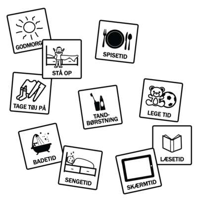Piktogrammer til hverdagsstruktur